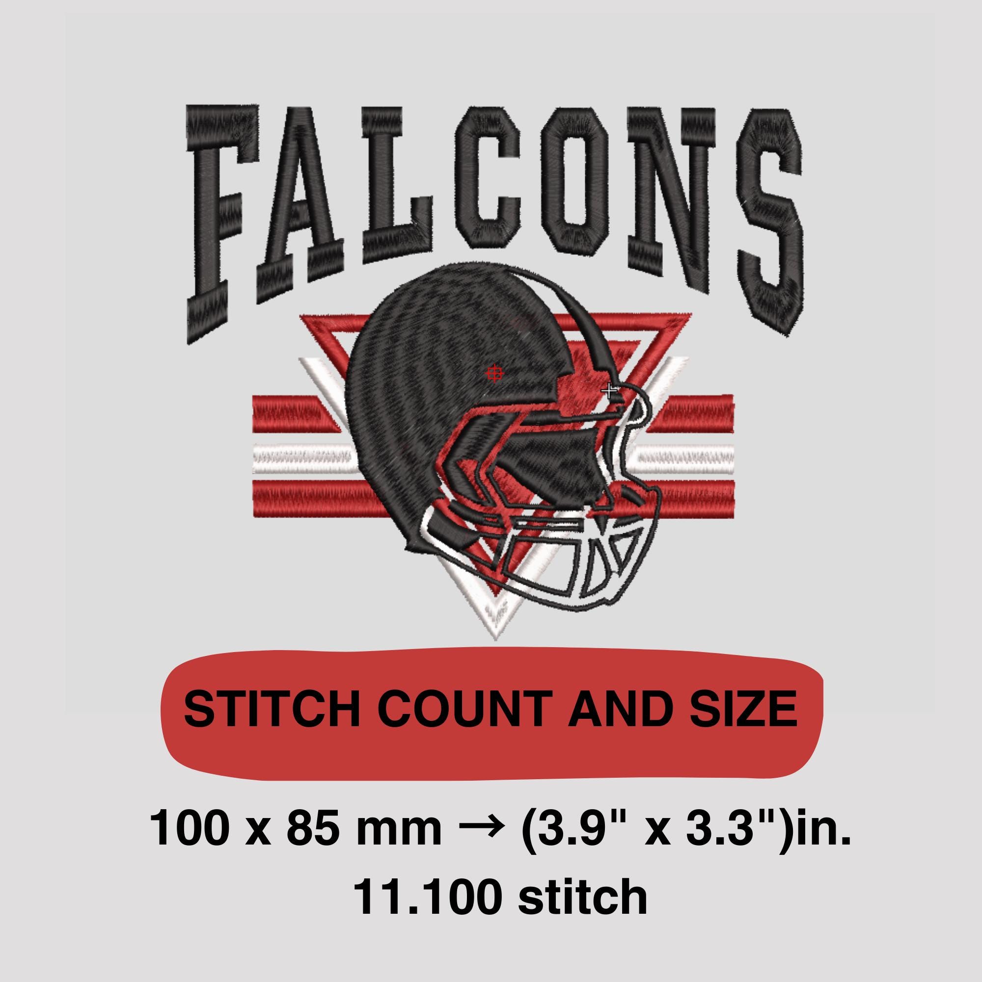 Falcons Embroidery Design | Football Logo Stitch Pattern | Multiple ...