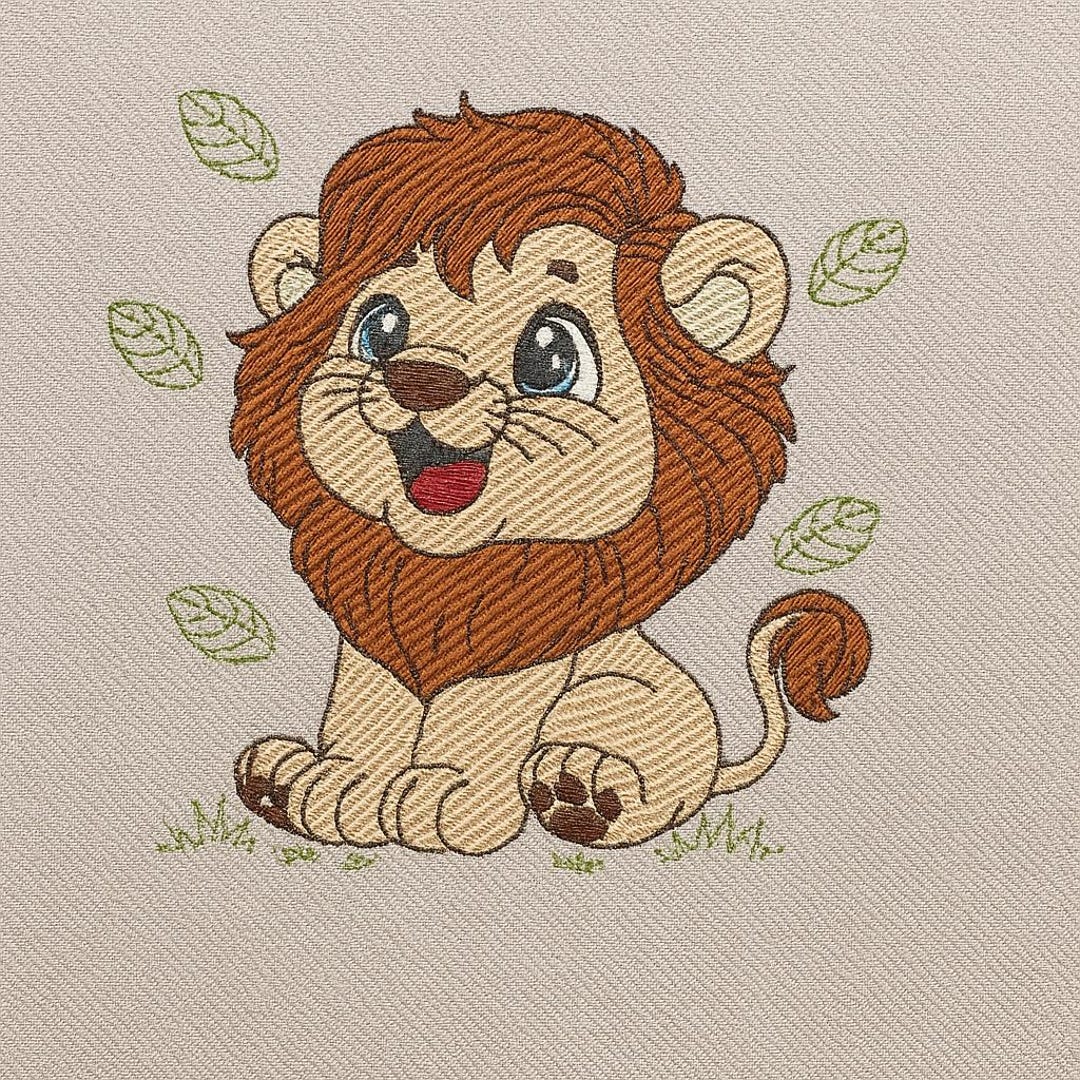 Baby Lion King Embroidery Design – Jungle Safari Animal Pattern for ...