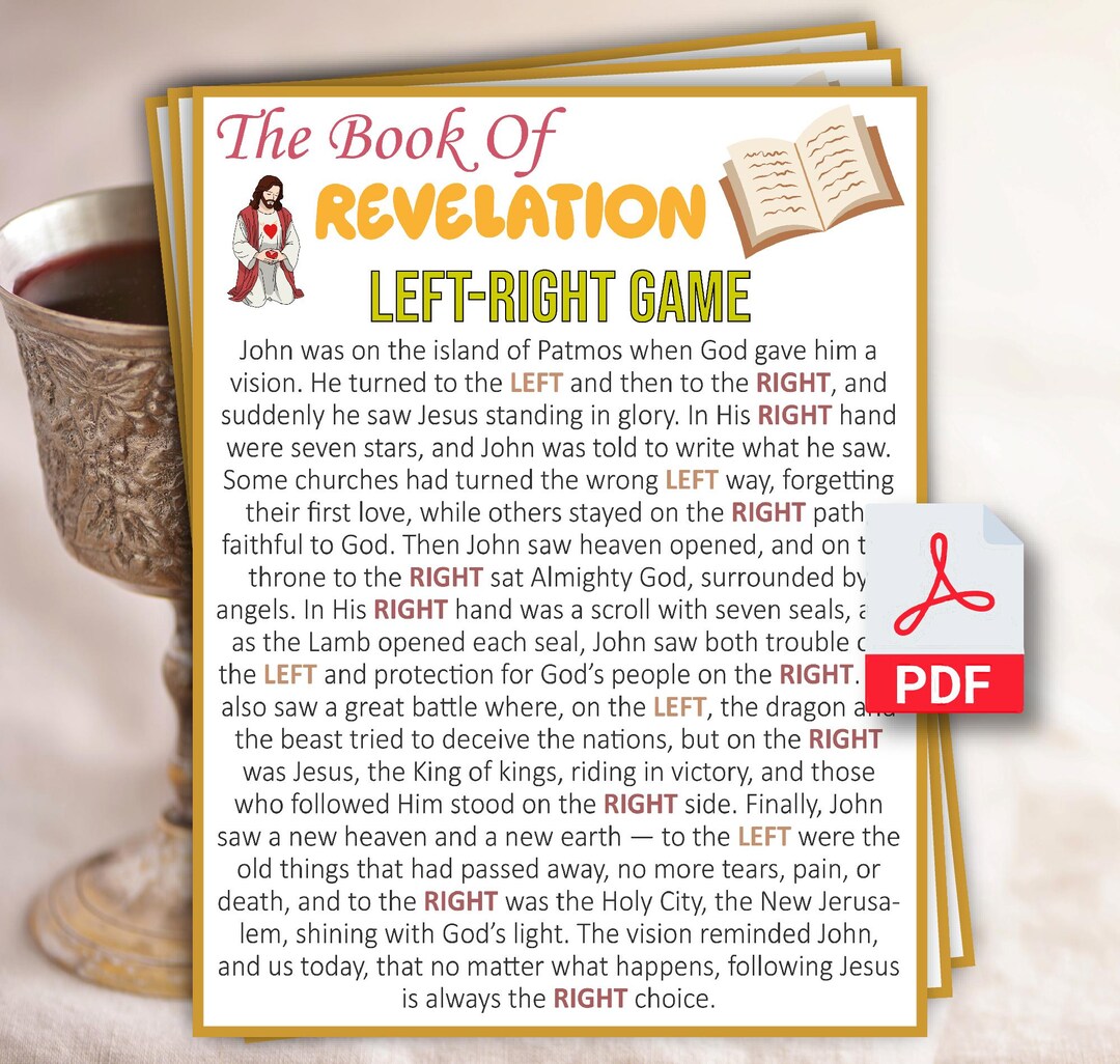 Book of Revelation Left Right Game, Bible Left-right Game, the Book of ...