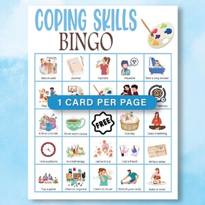 Coping Skills Bingo Game, 60 Mindfulness Bingo Cards, Classroom SEL ...