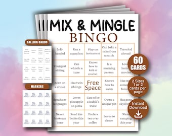 Mix and Mingle Bingo, Get to Know You Questions, Class Reunion Games, Find Someone Who, Ice ...
