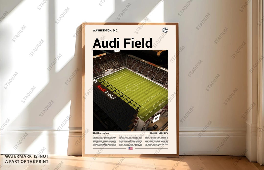 Audi Field Poster, Football Stadium Print, Stadium Poster, Gift Poster ...