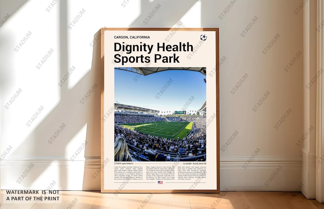 Dignity Health Sports Park Poster, Football Stadium Print, Stadium ...