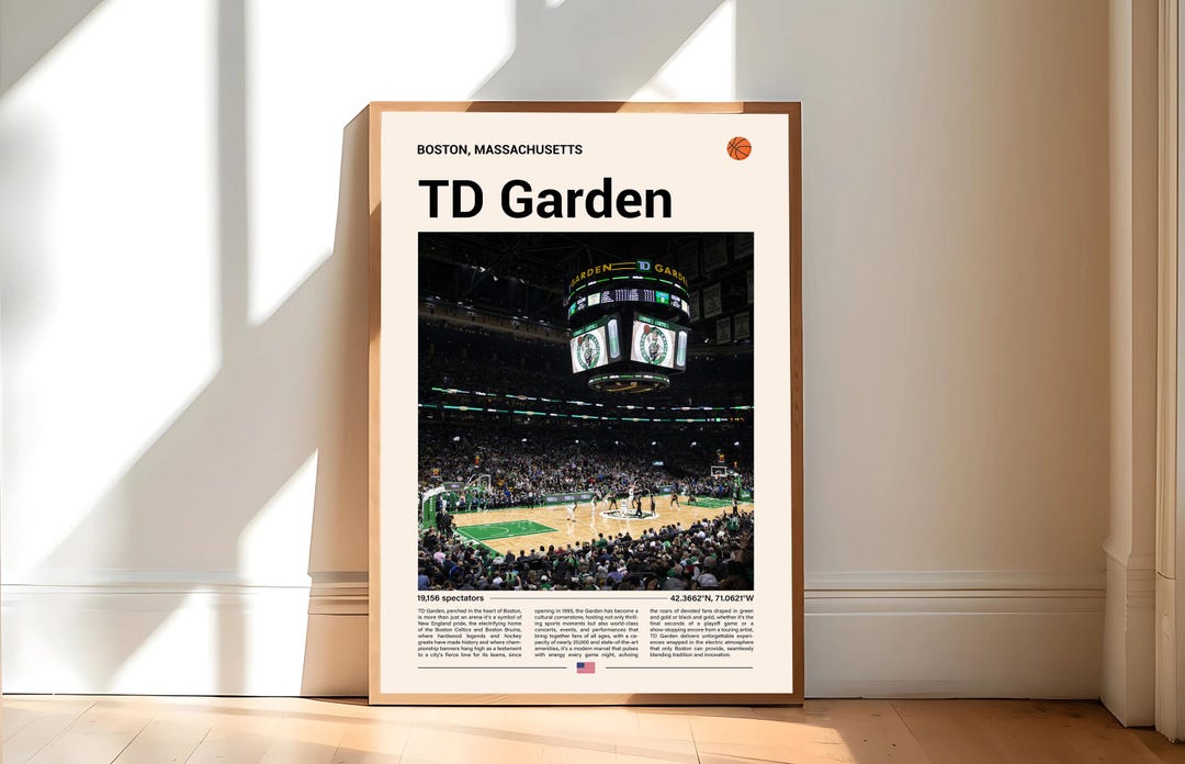 TD Garden Poster, Boston Celtics Poster Print, NBA Arena Poster, NBA ...
