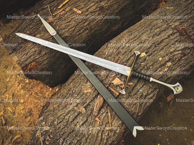 Handmade Anduril Sword of Aragorn, Fantasy Narsil Sword Cosplay ...