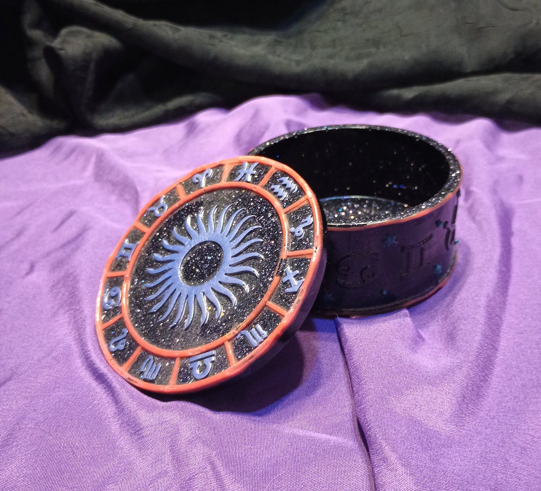 Zodiac Box With Sun Motif - Etsy