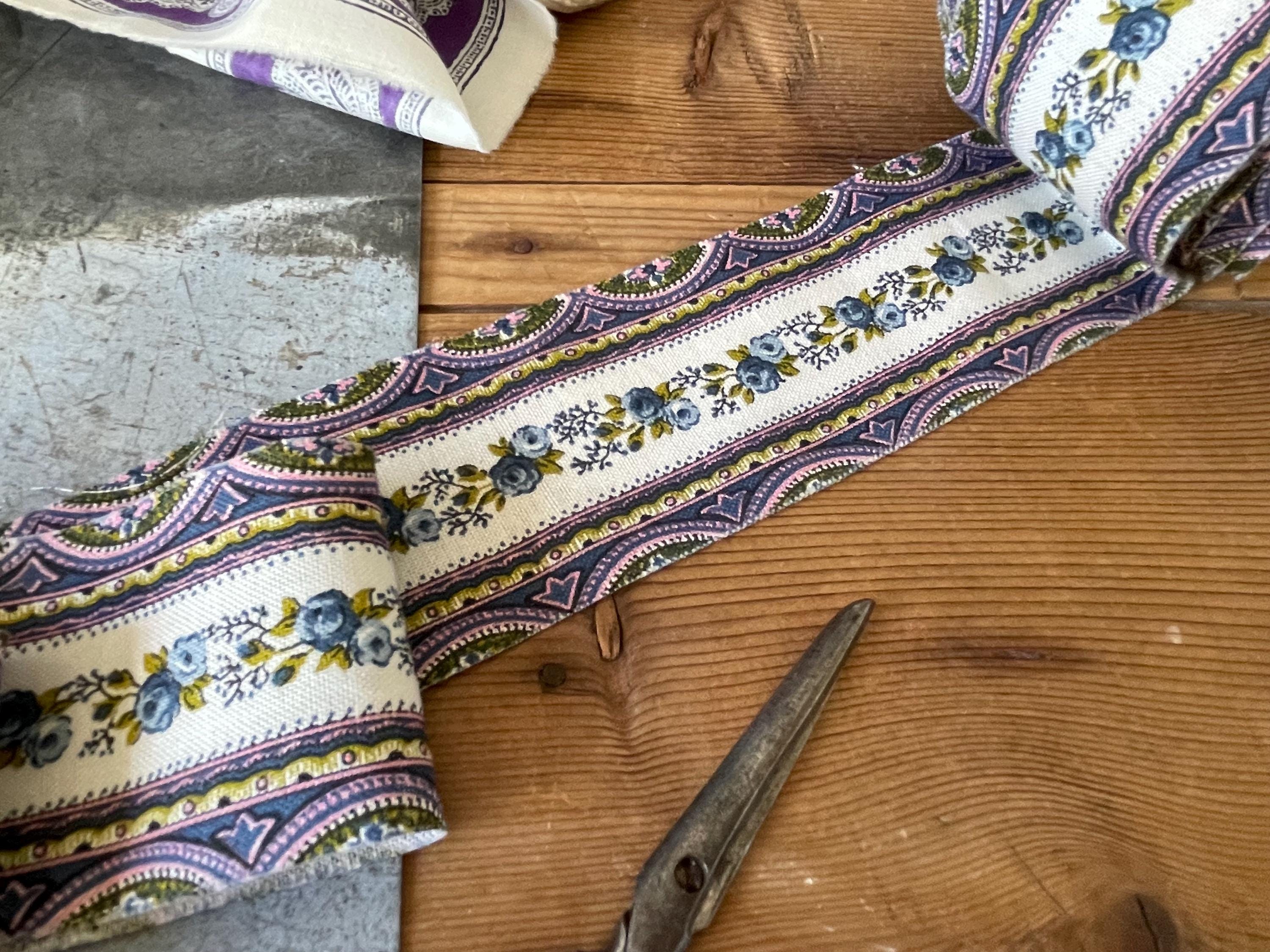 Vintage FRENCH Textile Frieze Trim Provençal Collection - Flower ...
