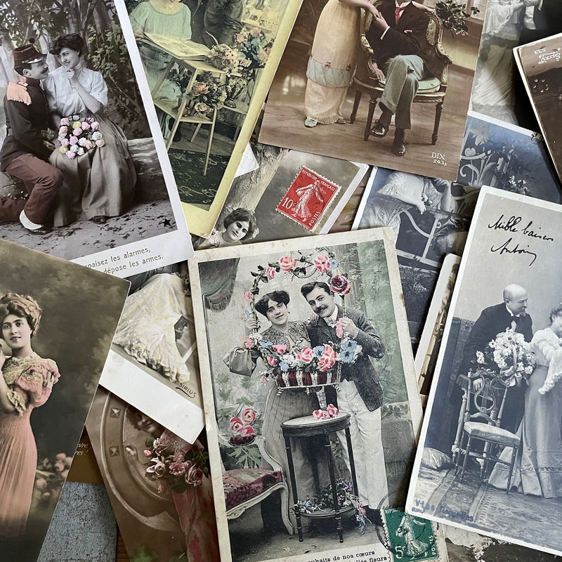 Romantic Postcards - Etsy