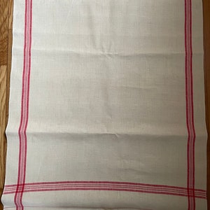 Old French Natural Linen Coton Fabric Tea Towel Torchon Fabric - Etsy