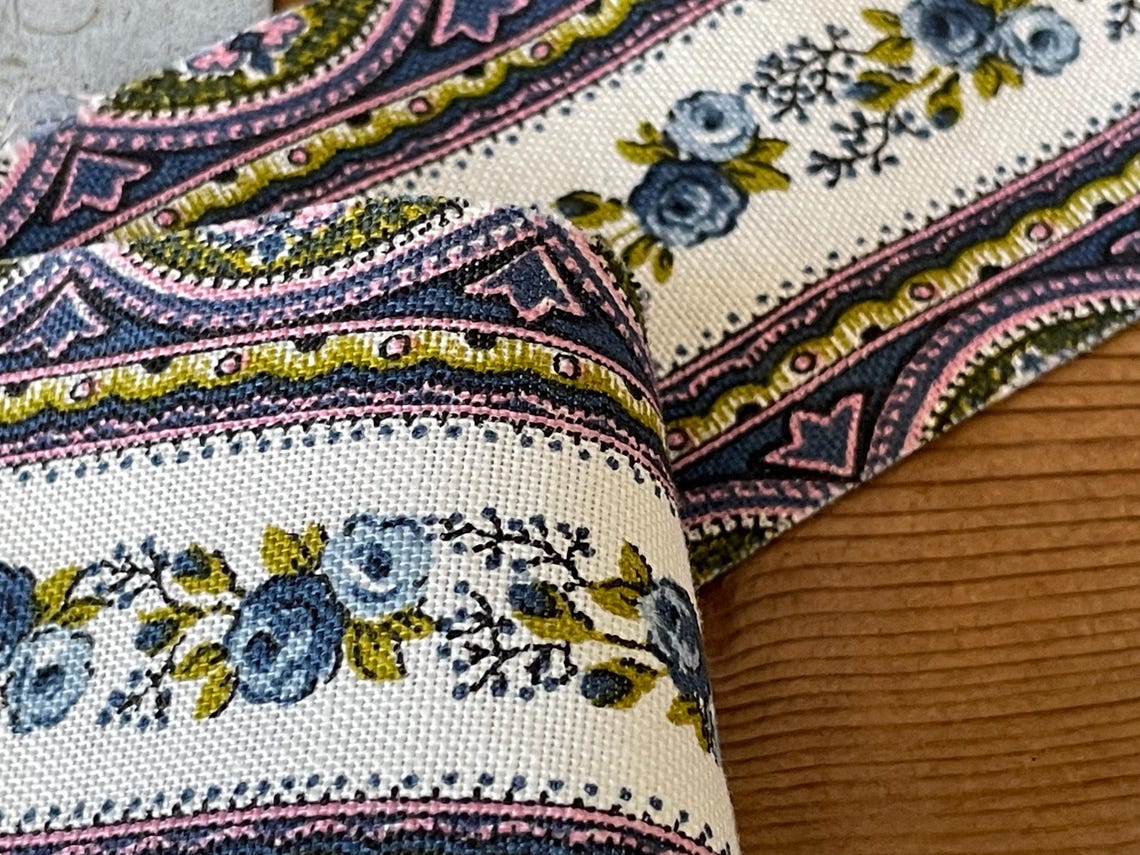 Vintage FRENCH Textile Frieze Trim Provençal Collection - Flower ...