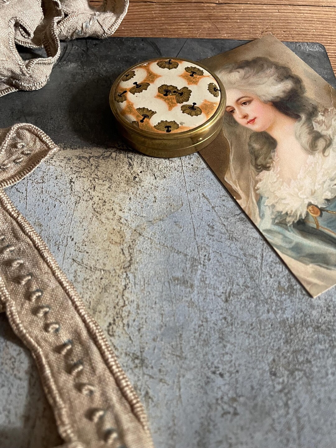 Antique French 1930 COTY Art Deco Compact Powder - Etsy