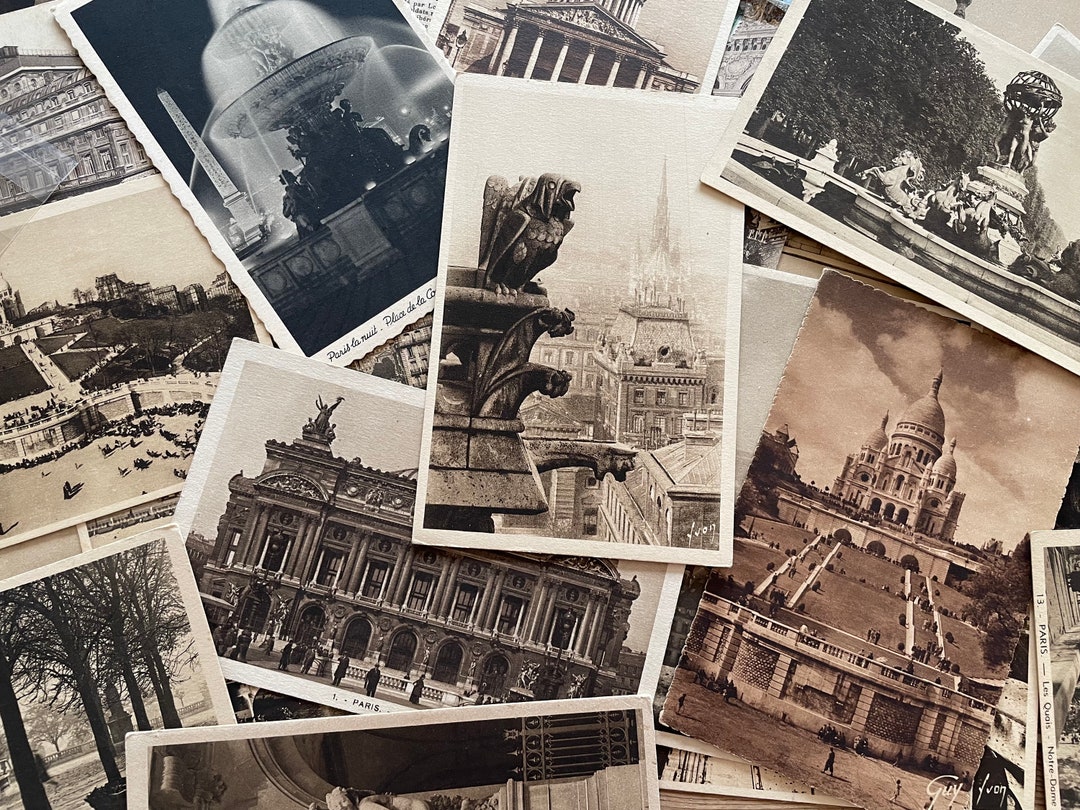 Vintage 1930s French Postcards From Paris Sepia Color Set of 10 - Etsy