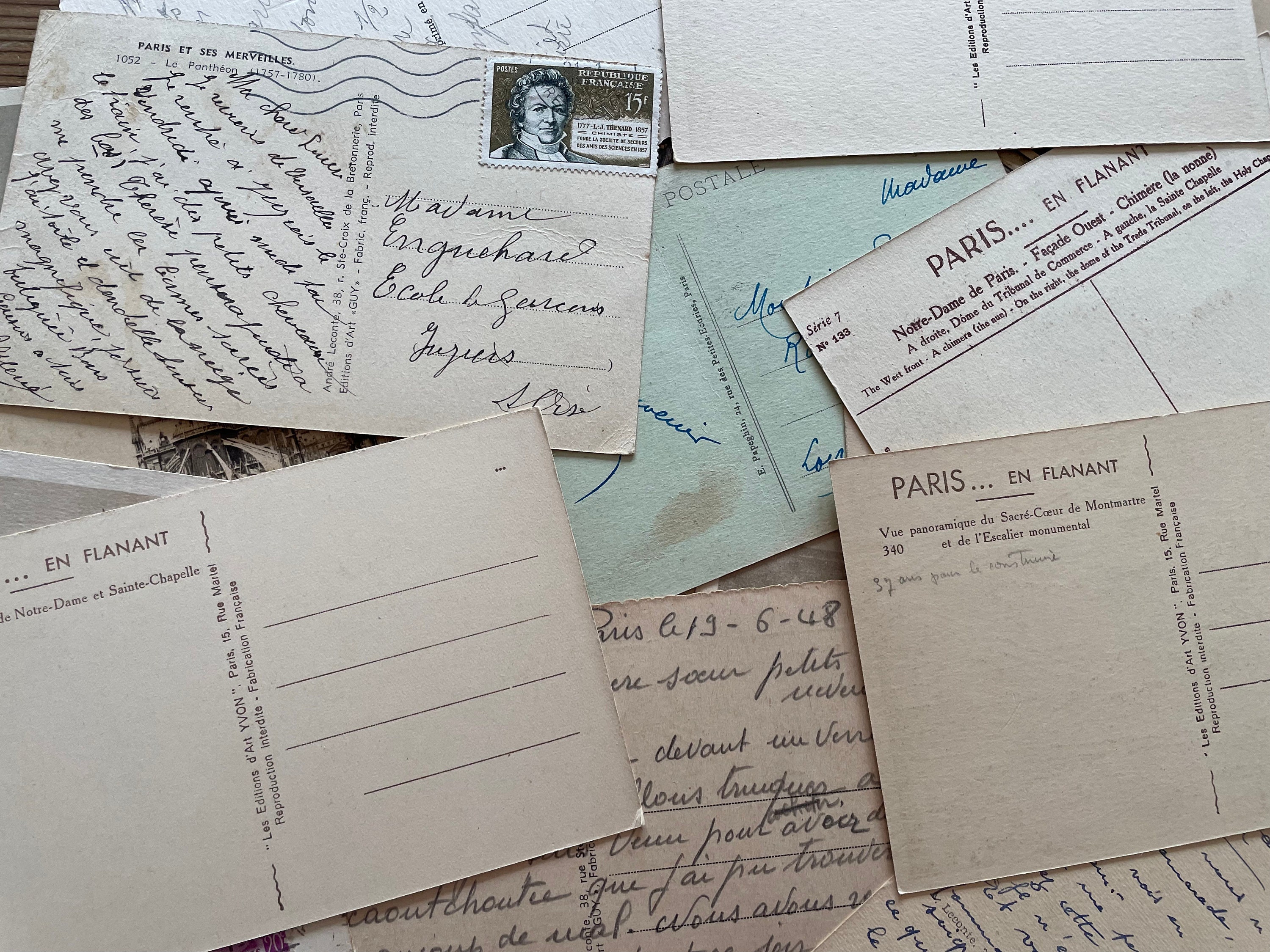 Vintage 1930s French Postcards From Paris Sepia Color Set of - Etsy