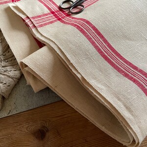 Old French Natural Linen Coton Fabric Tea Towel Torchon Fabric - Etsy
