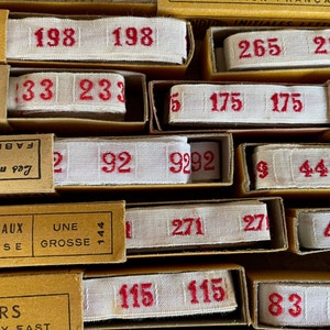 Vintage French Laundry Labels Numbers Linen Kitchen Cloth.... - Etsy
