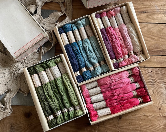 French LV Embroidery Thread Box Unused Cotton Thread Skeins - Etsy