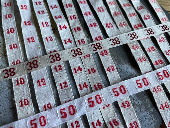 Vintage French Laundry Labels Numbers Tapes 5 Meters Linen - Etsy