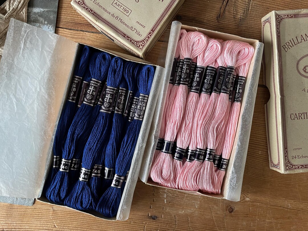 French CB Thread Embroidery Thread Boxes Unused Cotton Skeins Original ...