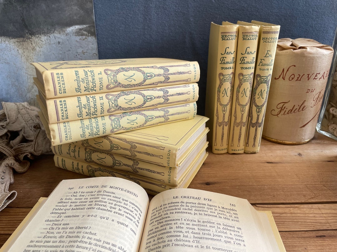Set of 3 Old French Nelson Books Classical Litterature Paris 1900 Old ...
