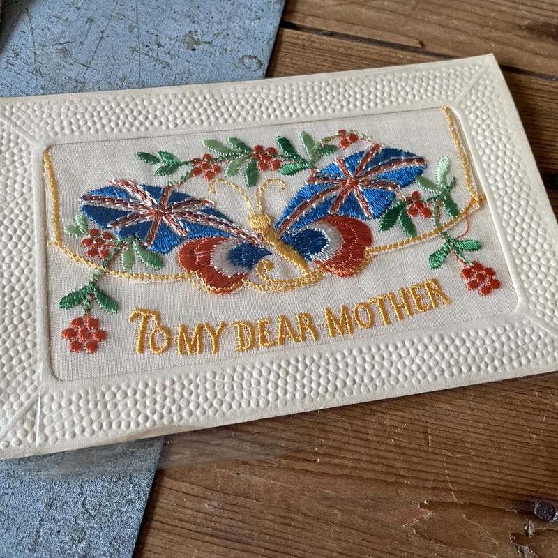Embroidered Postcard - Etsy