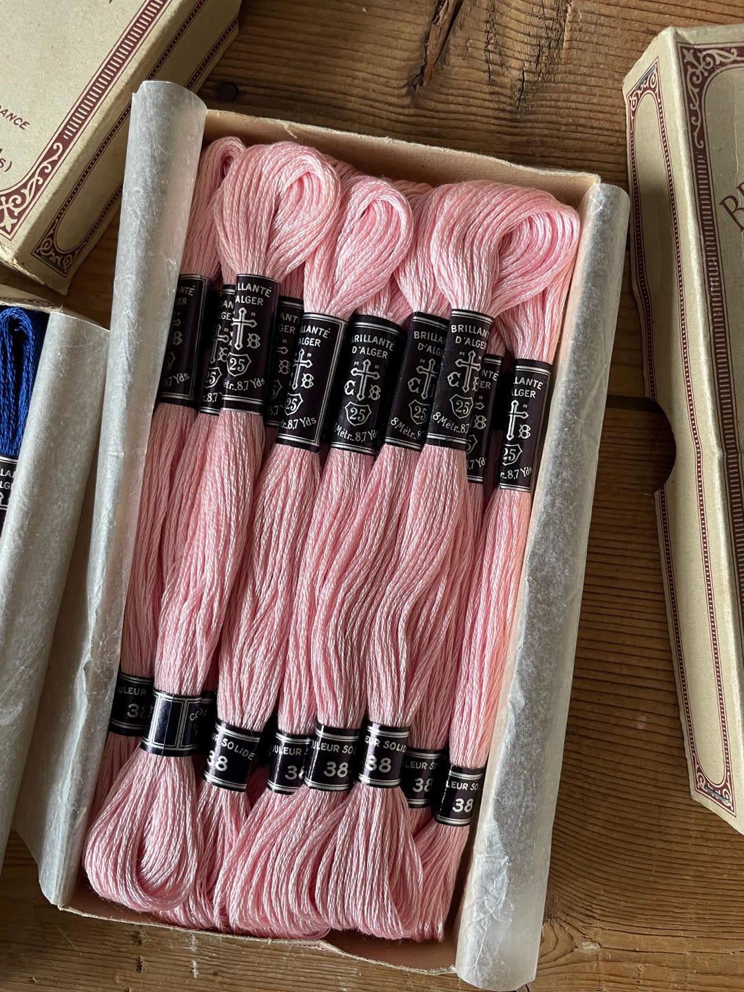 French CB Thread Embroidery Thread Box - Unused Cotton Skeins Original ...