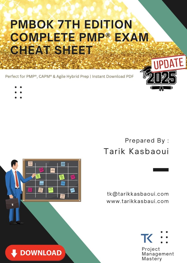 PMP Exam Cheat Sheet Bundle – PMBOK 7 Study Guide (digital Download) - Etsy