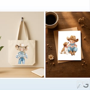 Cute Cowboy Clipart Bundle, Western PNG Graphics (digital Download) - Etsy