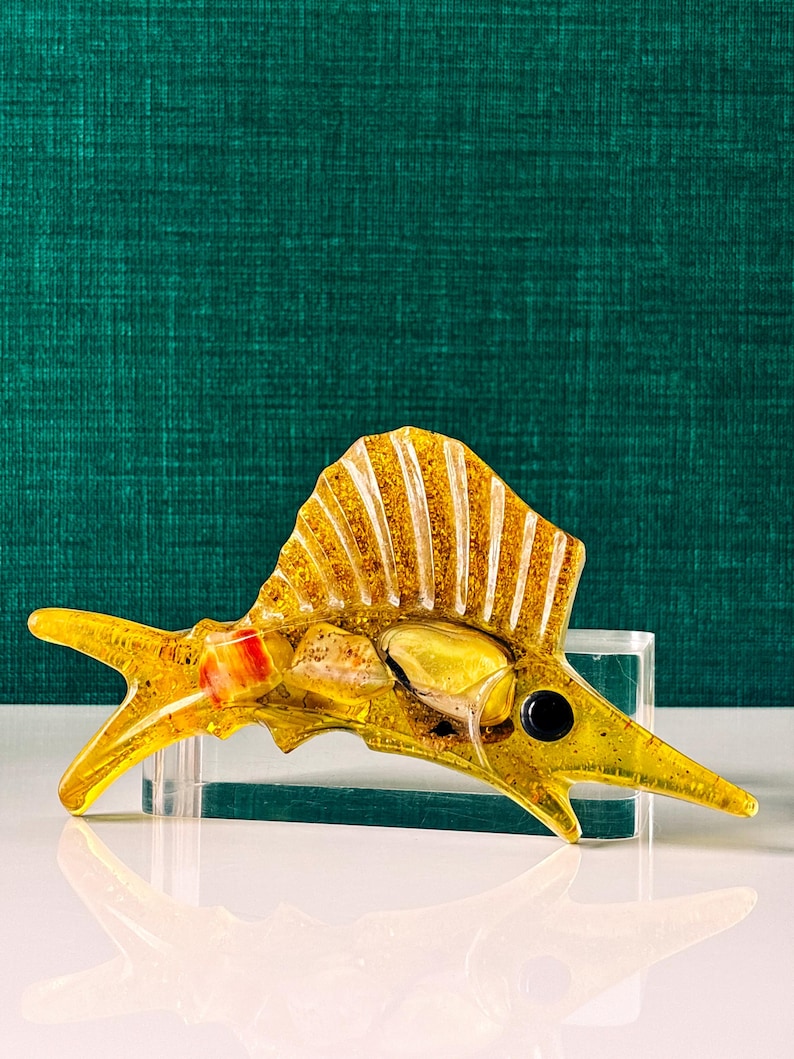 MCM 1960s Wondermold Industries Inc. Yellow Resin Swordfish/marlin ...