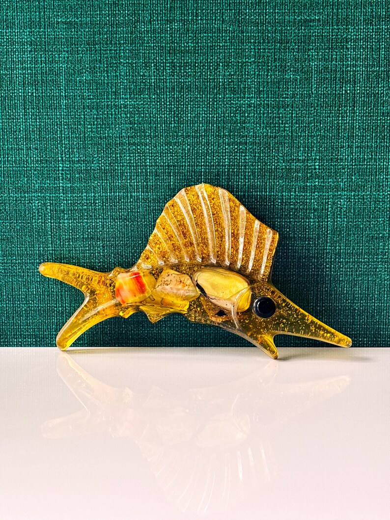 MCM 1960s Wondermold Industries Inc. Yellow Resin Swordfish/marlin ...
