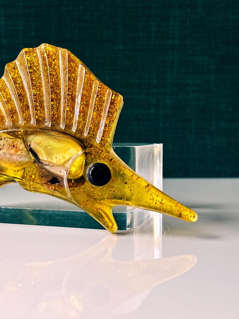 MCM 1960s Wondermold Industries Inc. Yellow Resin Swordfish/marlin ...