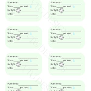 Printable Plant Tracker | House Plant Log - Etsy