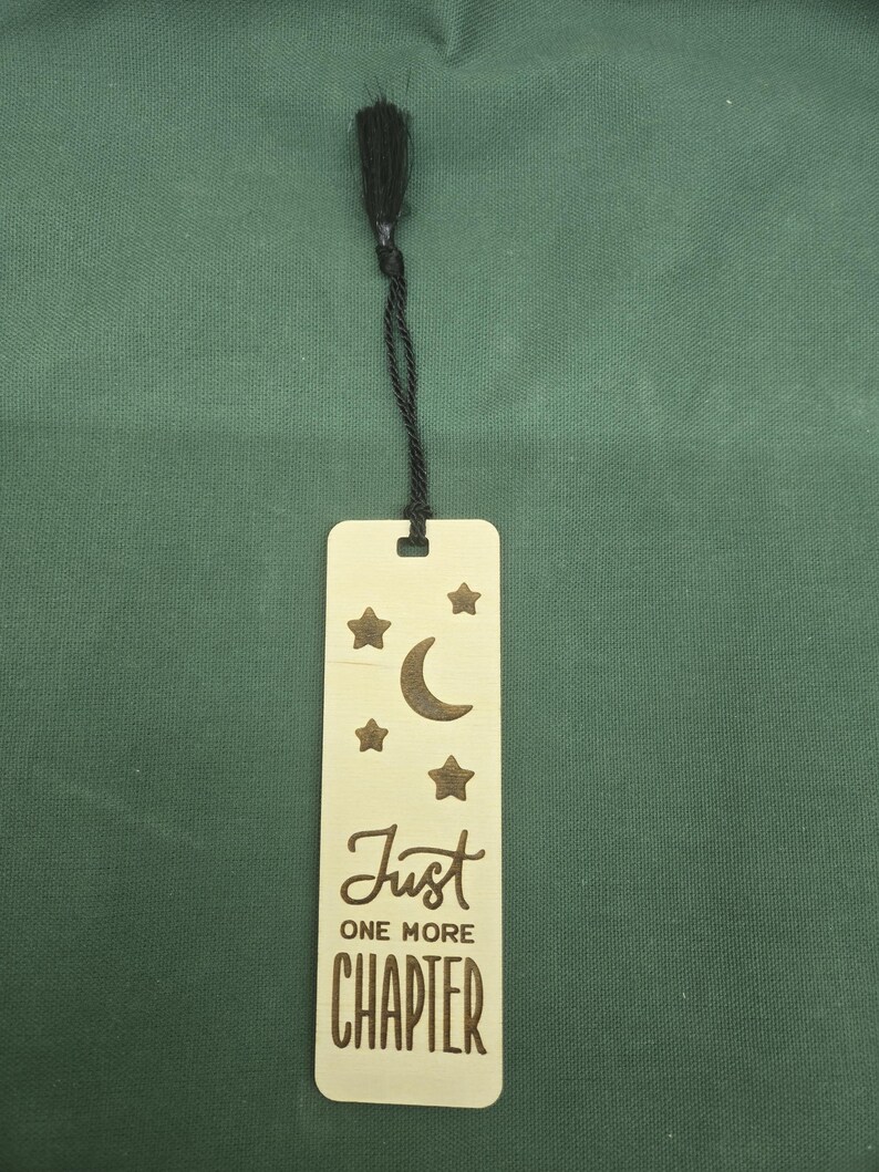 Laser Engraved Just One More Chapter Bookmark - Etsy