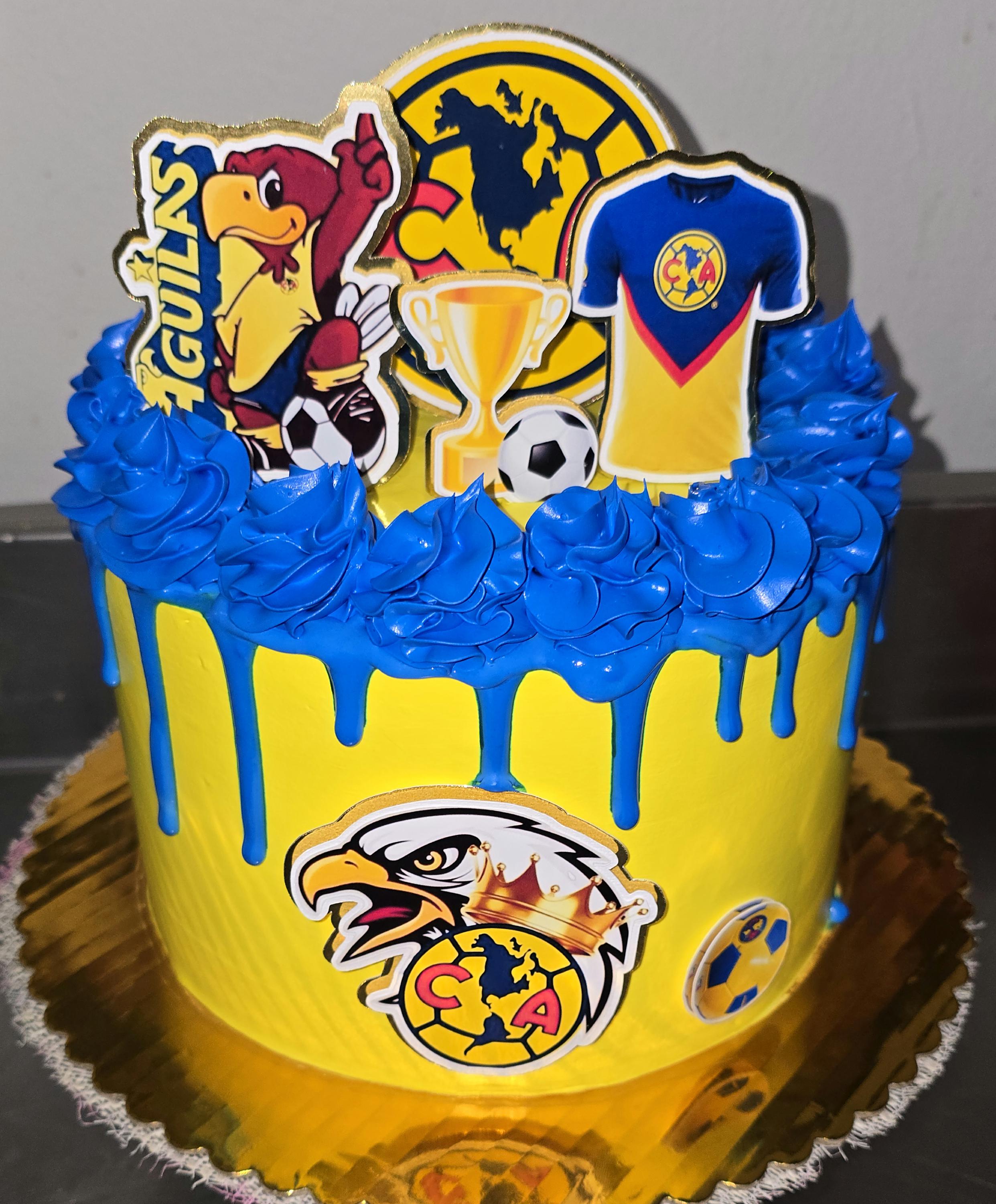 Club América Cake Toppers | Soccer Birthday Decorations | Águilas CA ...