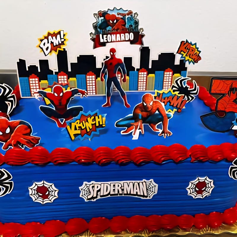 Spider Man Cake Topper - Etsy