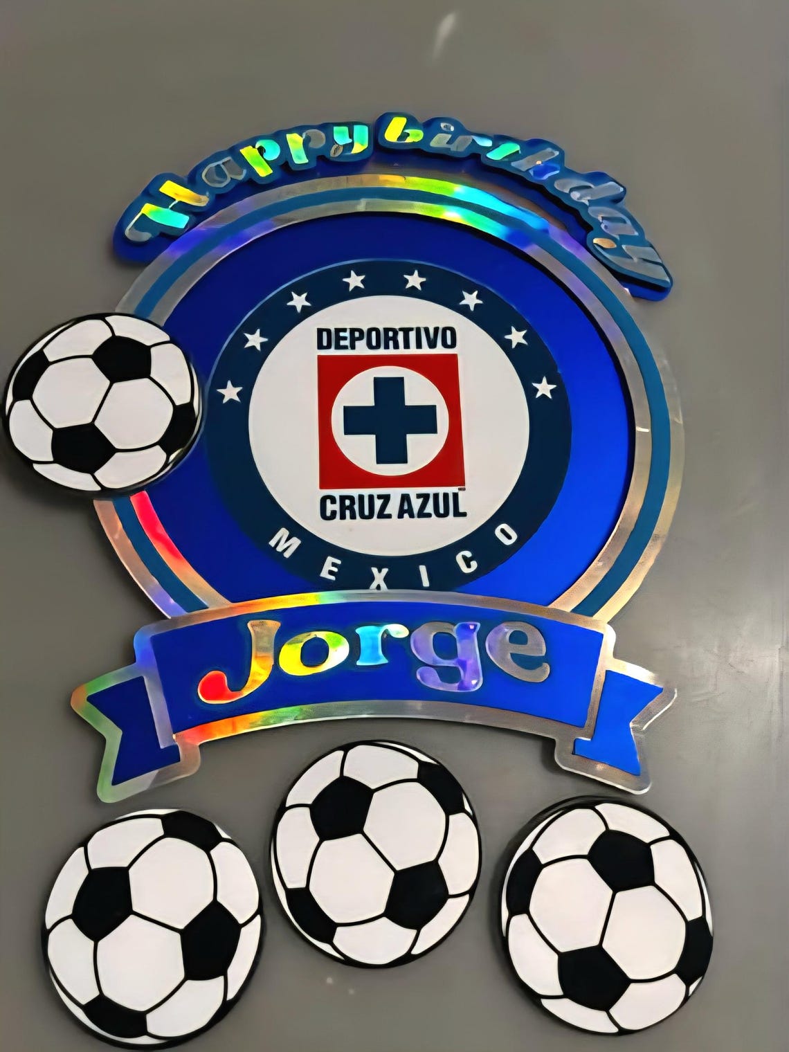 Cruz Azul Cake Topper - Etsy