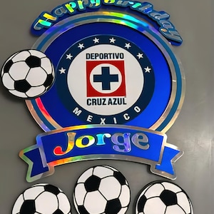 Cruz Azul Cake Topper - Etsy