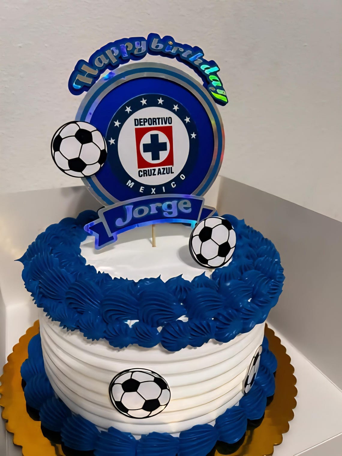 Cruz Azul Cake Topper - Etsy
