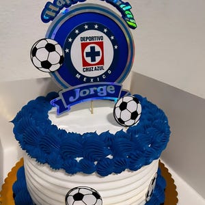 Cruz Azul Cake Topper - Etsy