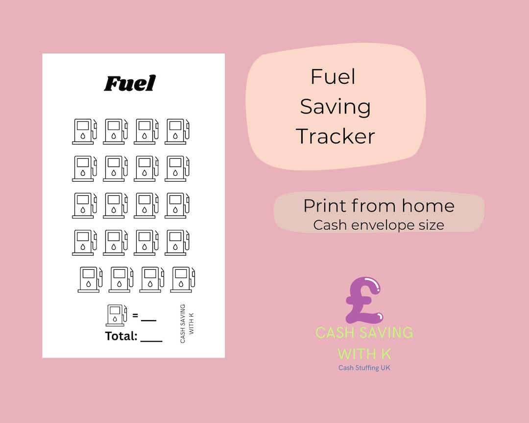 Fuel Saving Challenge DIGITAL DOWNLOAD - Printable Savings Challenge ...