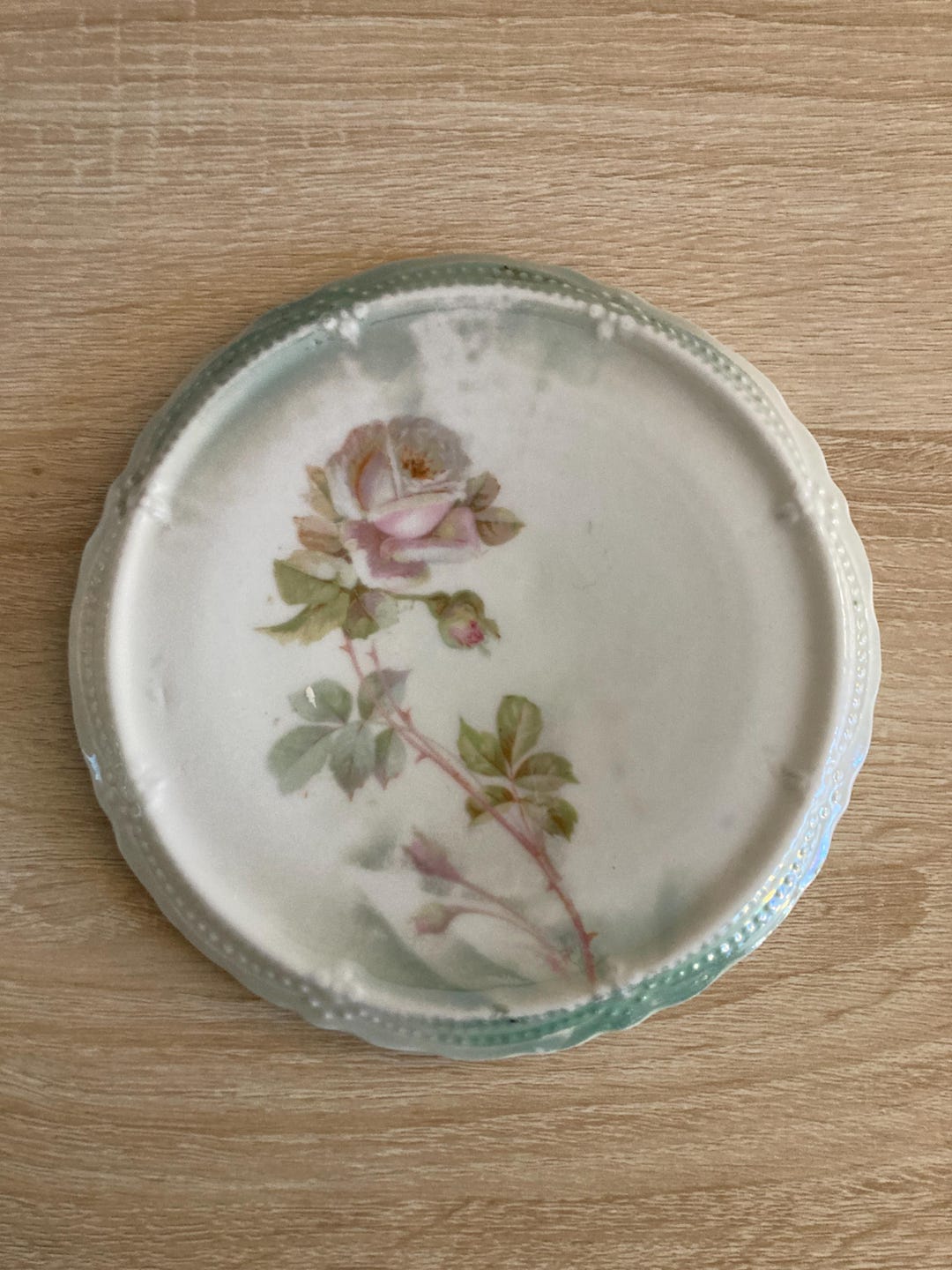 Antique UNO Favorite Bavaria Hand-painted Rose Plate | German Porcelain ...