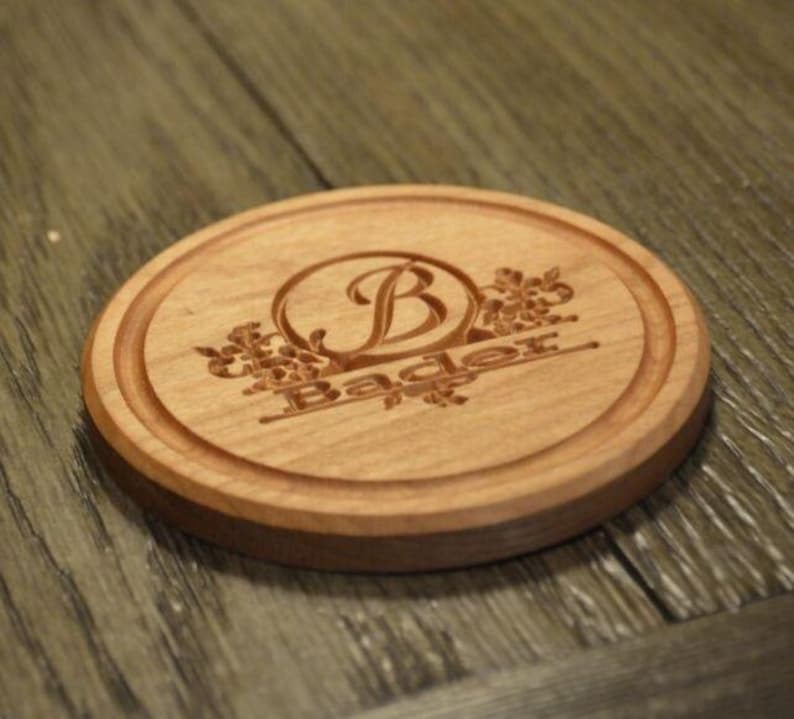 Custom Personalized Engraved/carved Wood Coasters (single or Set) for ...