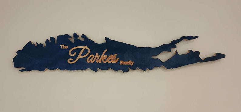 Personalized Long Island Map Sign, Engraved LI Sign, Long Island Wall ...