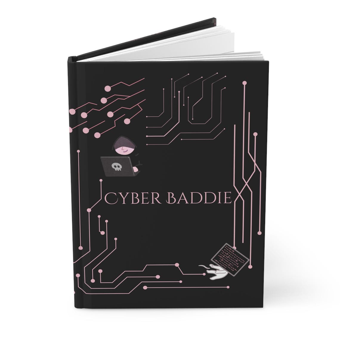 Cyber Baddie Hardcover Journal | Tech-themed Notebook, Gift for ...