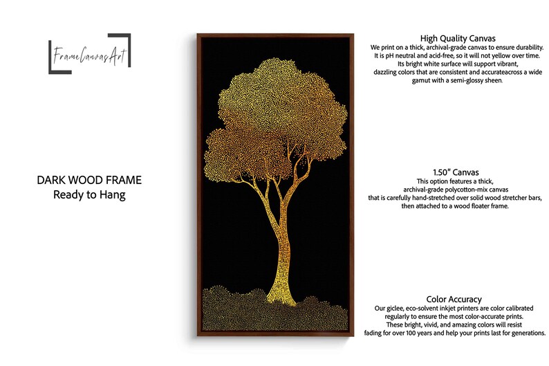 Gold Tree of Life Canvas Print, Klimt Inspired Black and Gold Wall Art ...