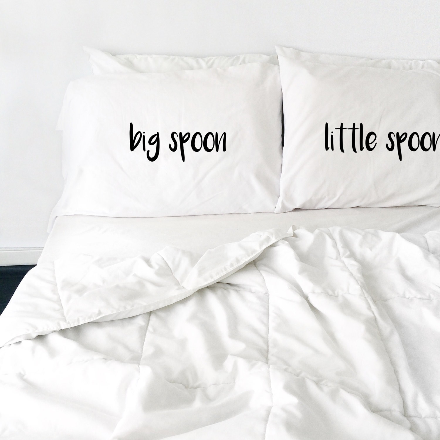 Wedding Gift Big Spoon Little Spoon Pillow Cases for Couples - Etsy Canada
