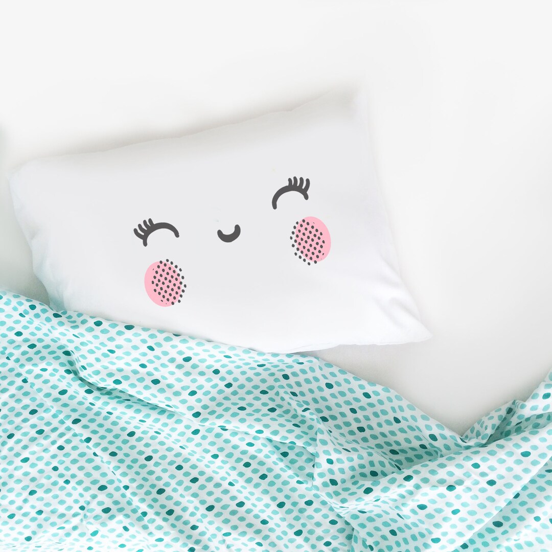 Kids Room Pink Cheeks Sleeping Pillow Case Dream Big Little One Childs ...