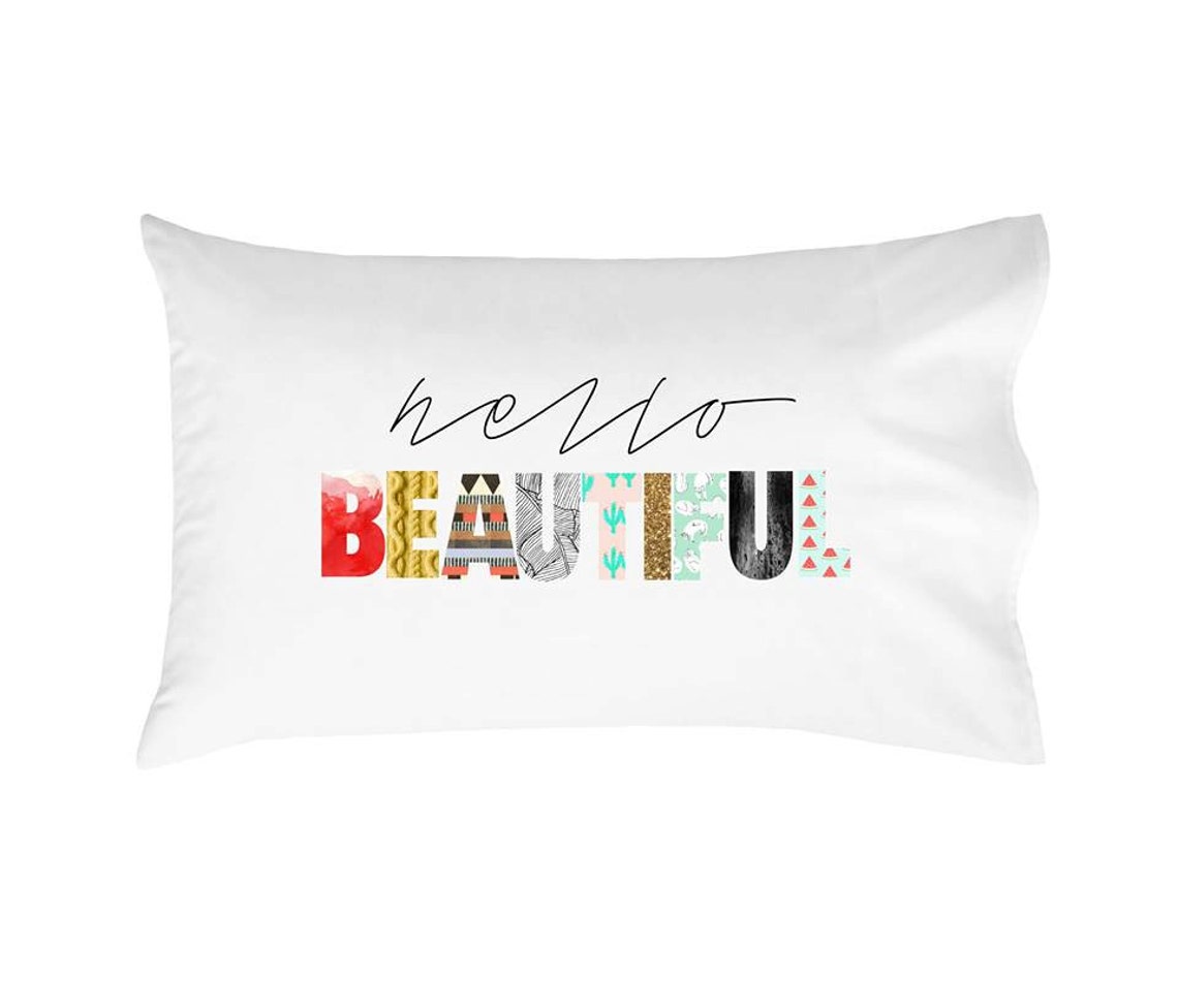 Hello Beautiful Pillow Case Good Morning Gorgeous Pillow Hello | Etsy