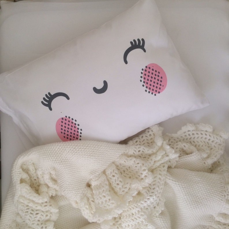 Smiling Face Pillow Case Toddler Pillow Toddler Bed Crib - Etsy