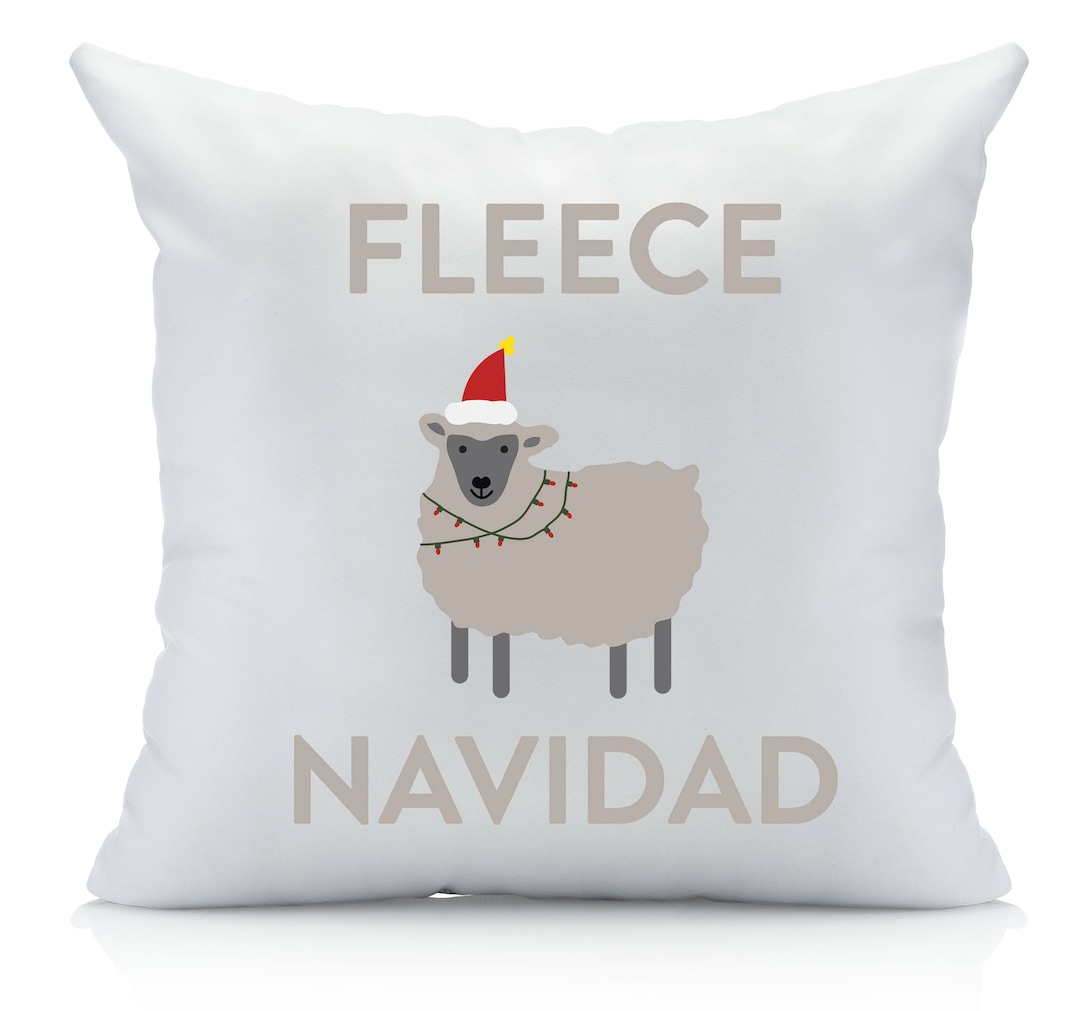 Fleece Navidad Christmas Pillow Cover Feliz Navidad Christmas Decor ...
