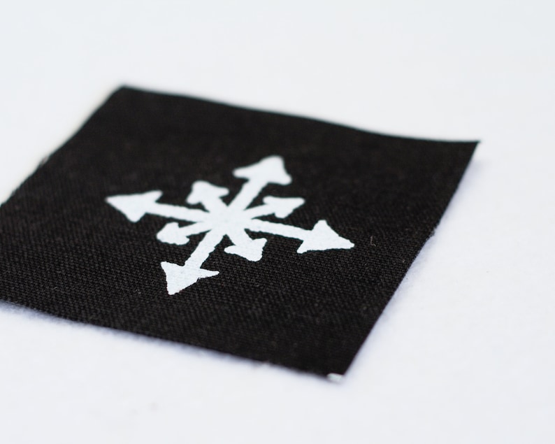 Patch Chaos Star - Punk DIY Black Goth Organic Screen Print - Etsy